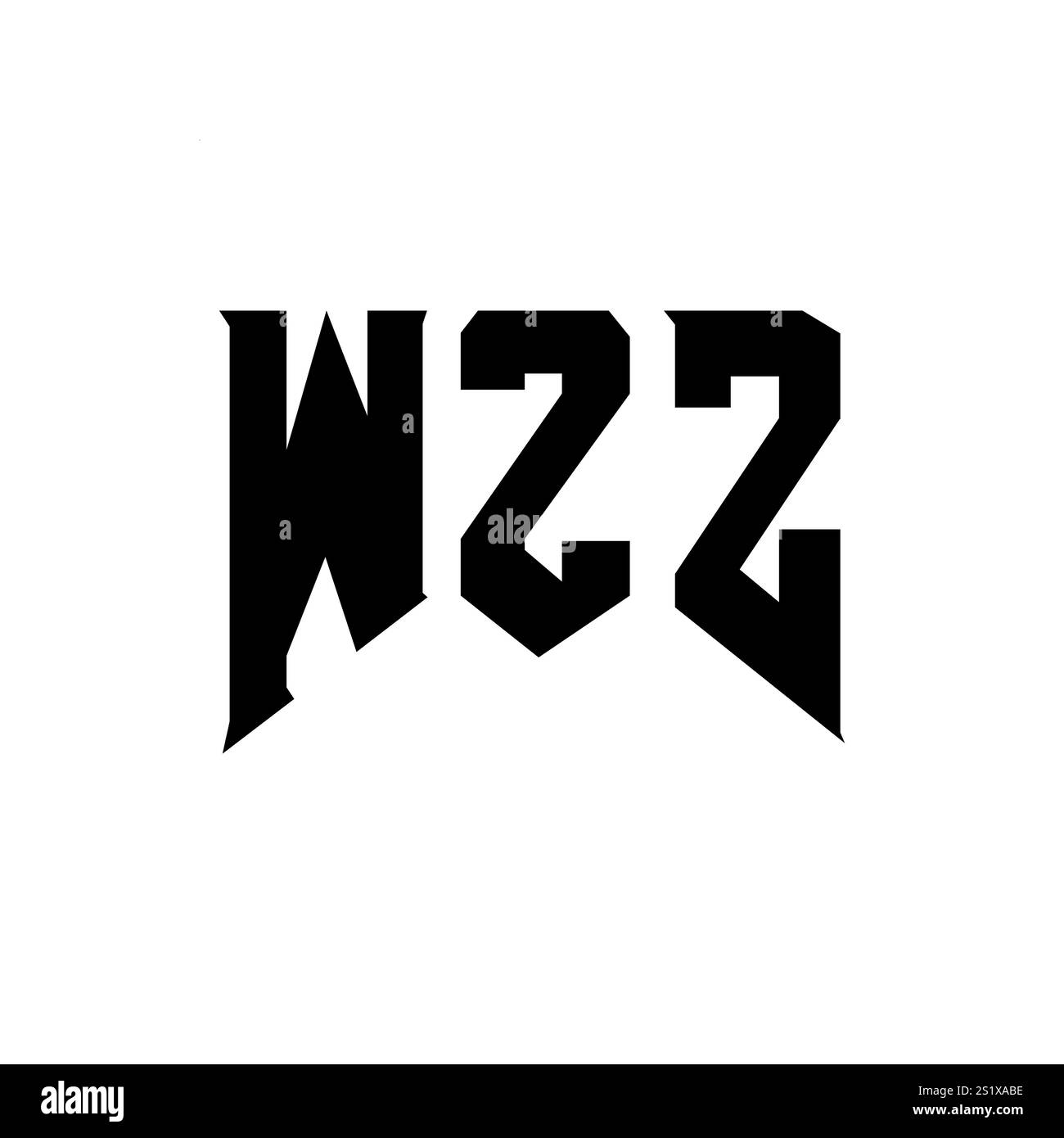 WZZ letter logo design for technology company. WZZ logo design black ...