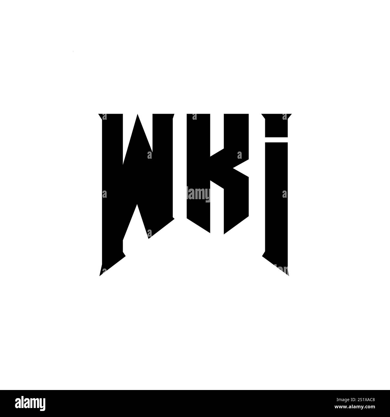 WKI letter logo design for technology company. WKI logo design black ...
