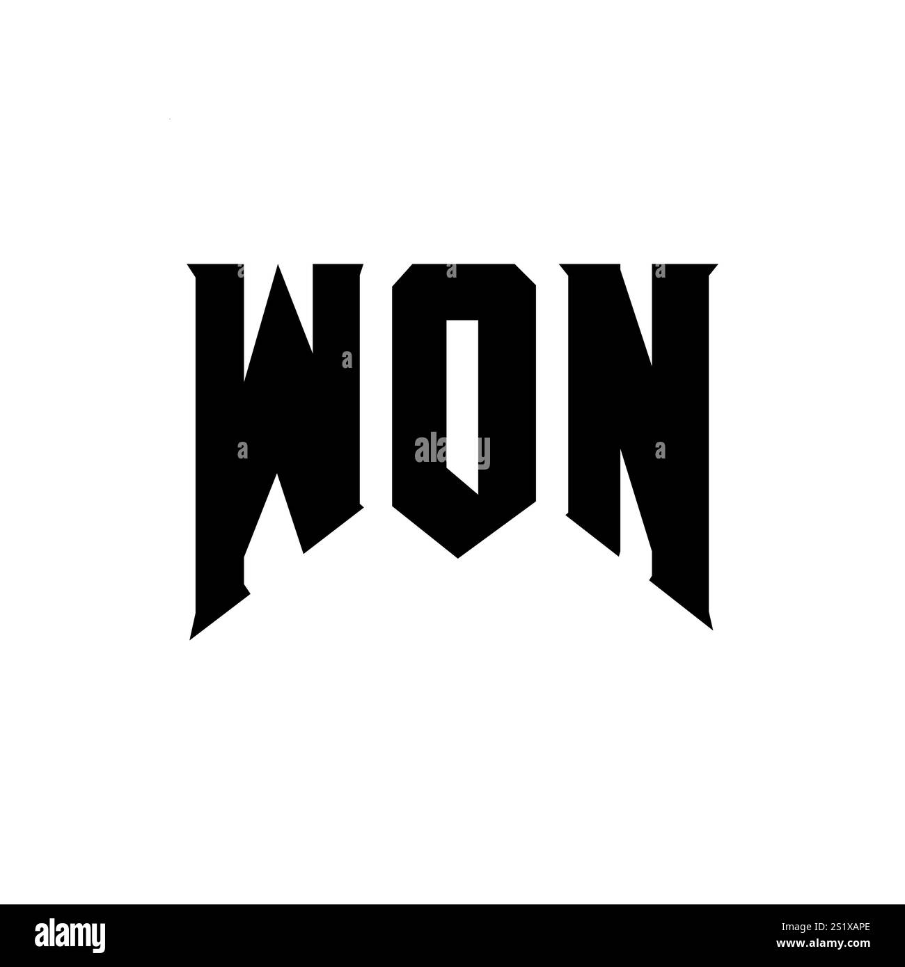 WON letter logo design for technology company. WON logo design black ...