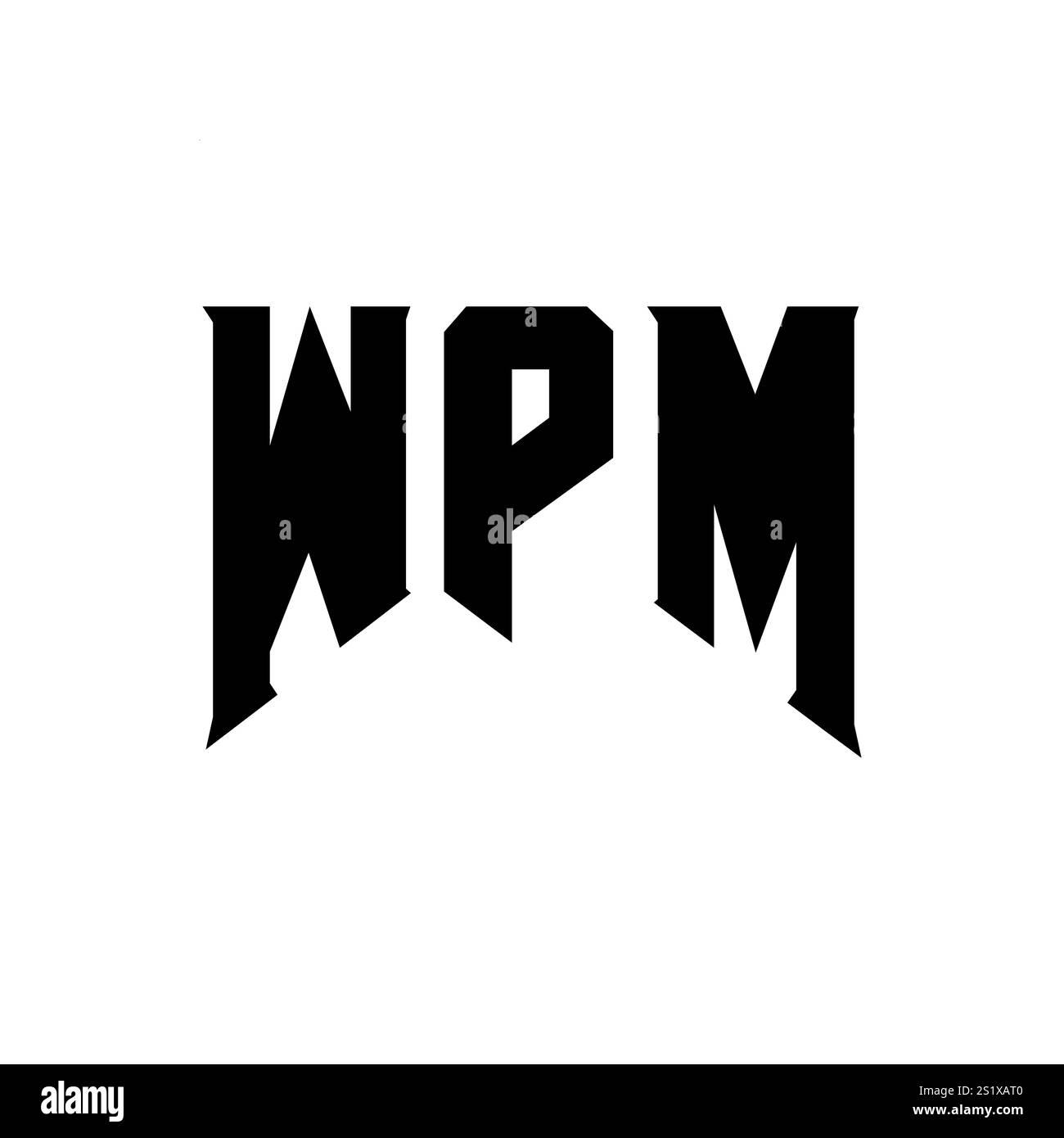 WPM letter logo design for technology company. WPM logo design black ...