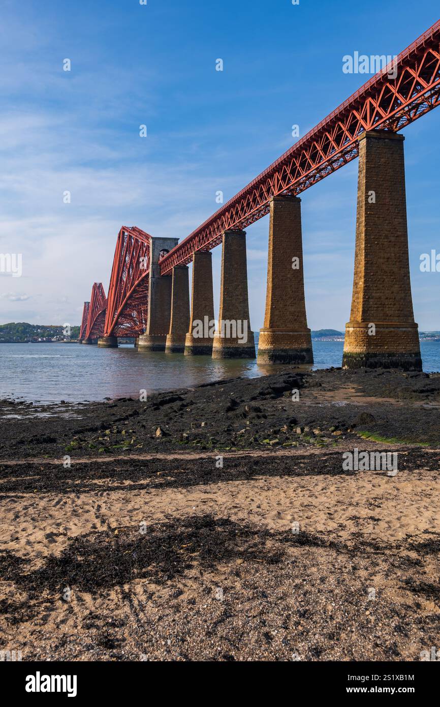 Forth Bridge in South Queensferry, Scotland, UK. Cantilever railway ...
