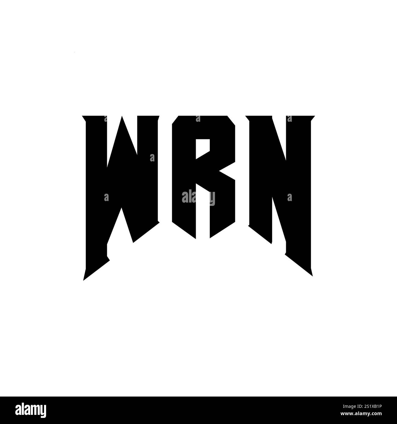 WRN letter logo design for technology company. WRN logo design black ...