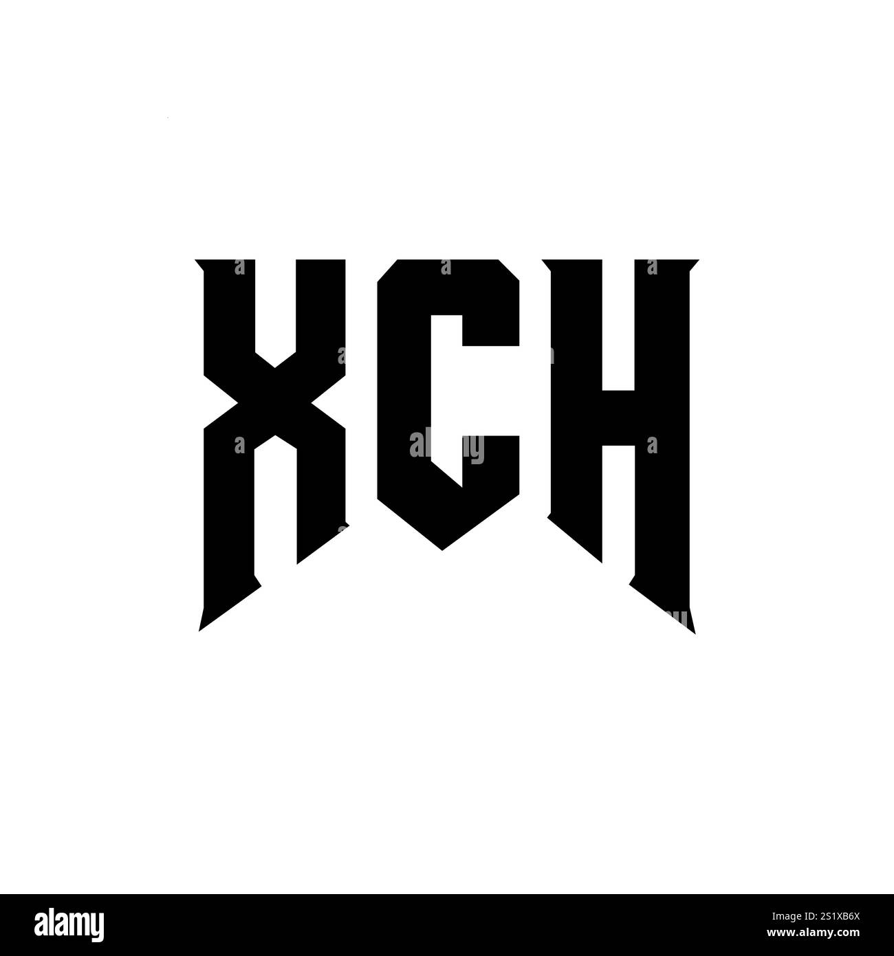 XCH letter logo design for technology company. XCH logo design black ...