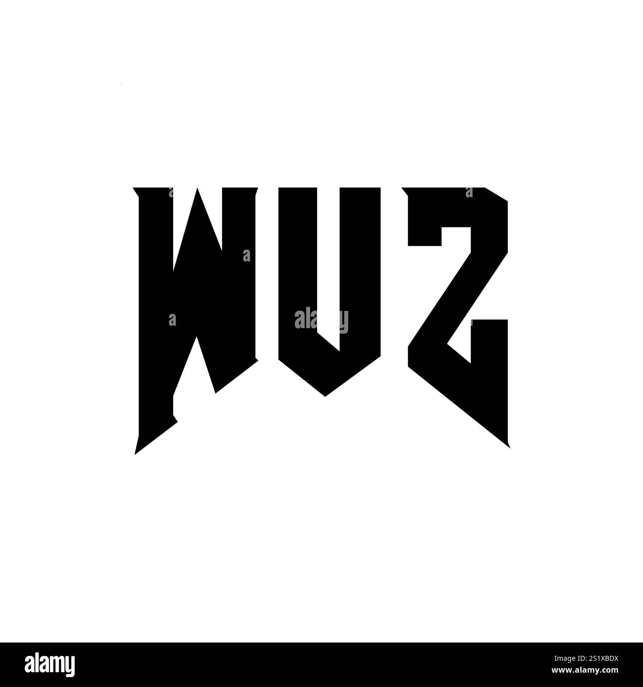 WUZ letter logo design for technology company. WUZ logo design black ...