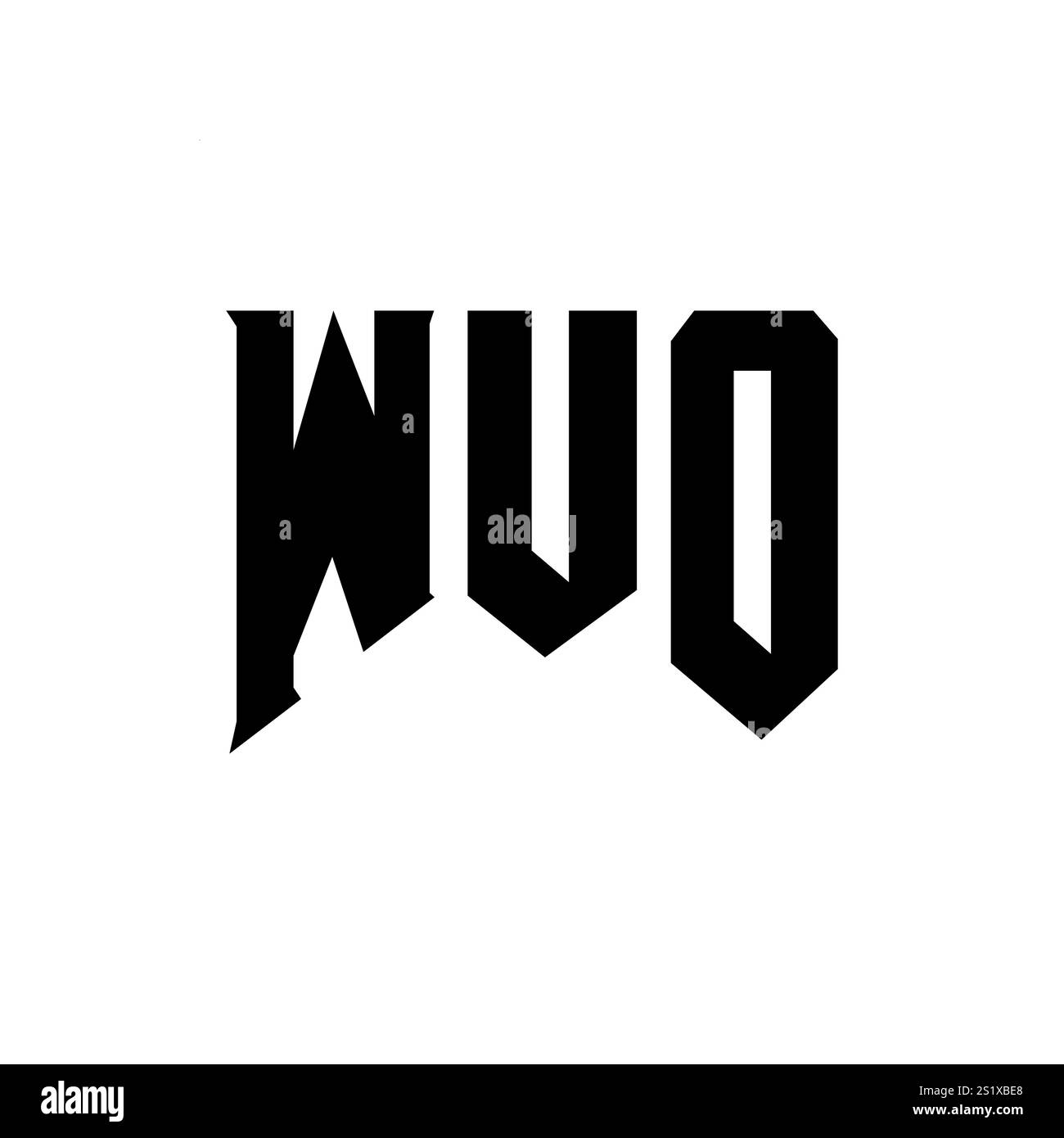 WUO letter logo design for technology company. WUO logo design black ...