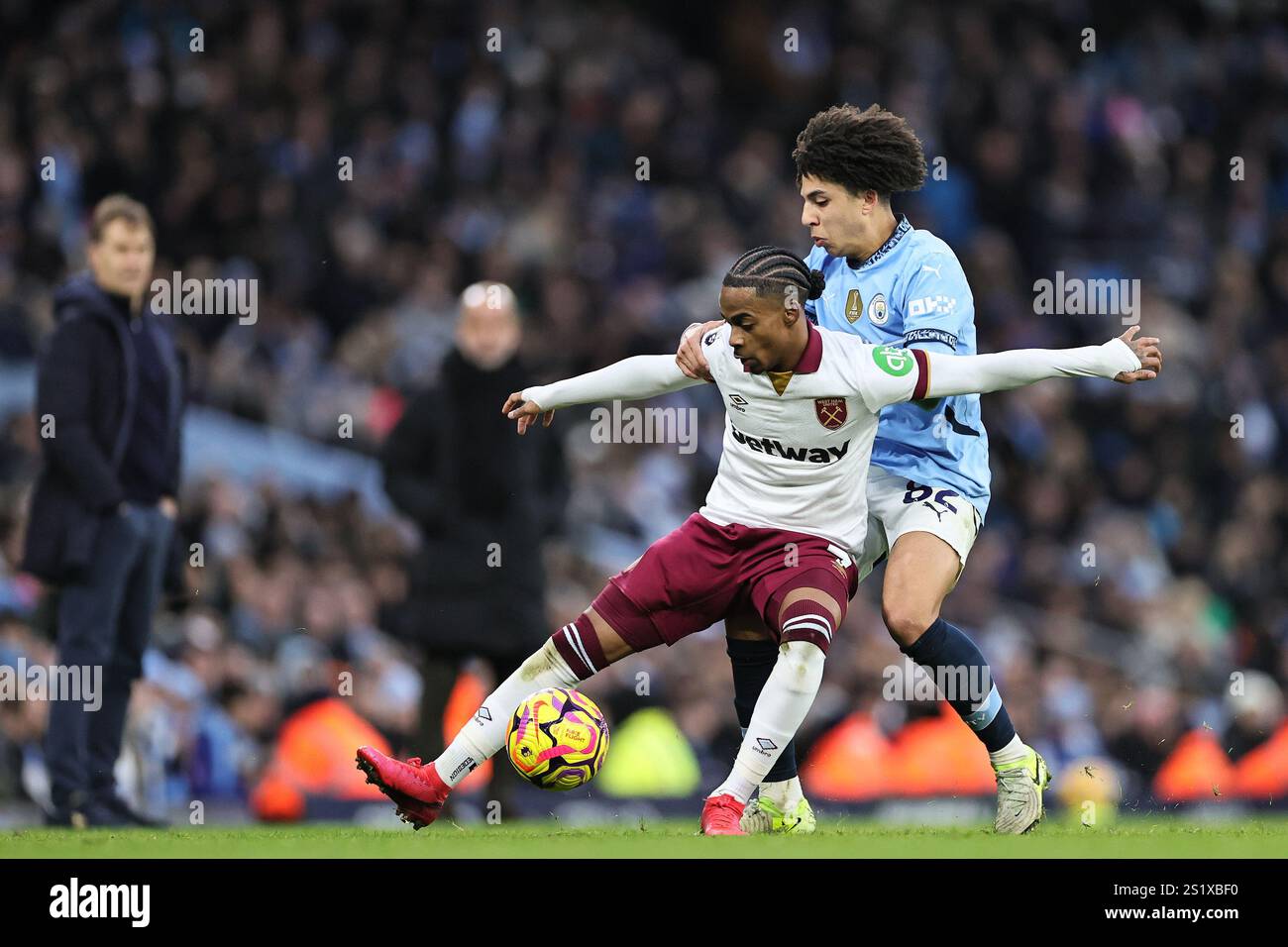 Manchester, UK. 04th Jan, 2025. Crysencio Summerville of West Ham ...