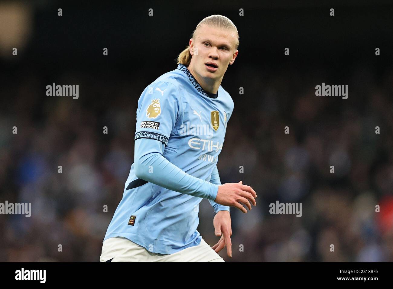 Manchester, UK. 04th Jan, 2025. Erling Haaland of Manchester City ...