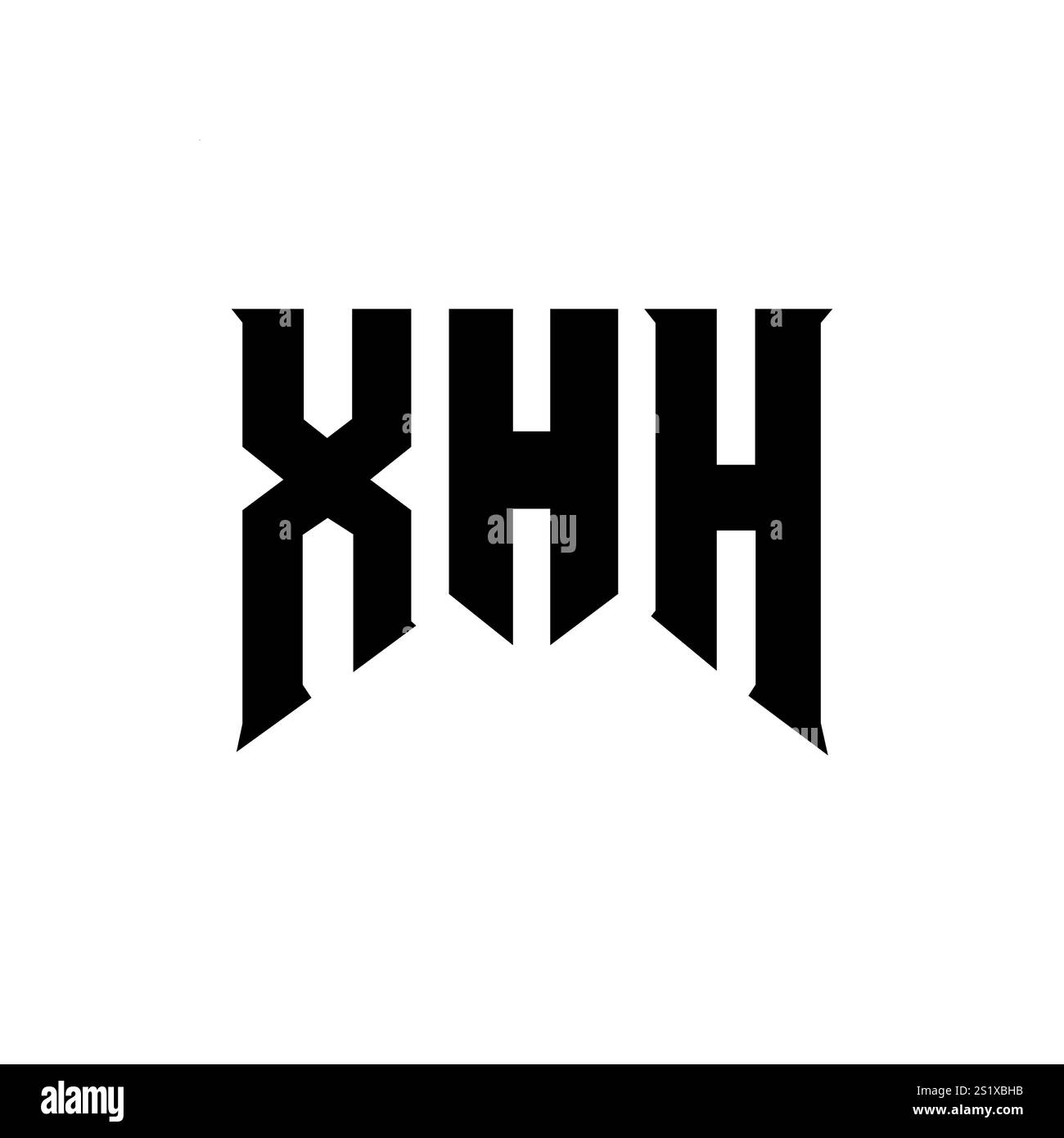 XHH letter logo design for technology company. XHH logo design black ...