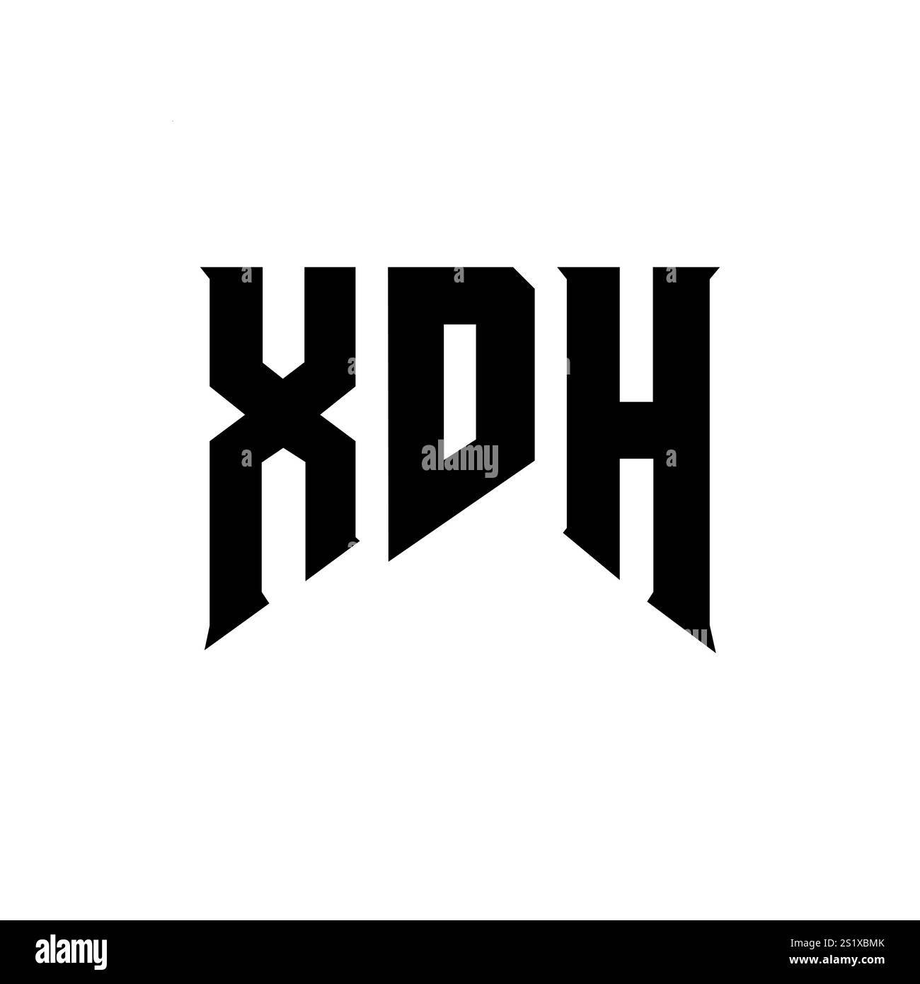 XDH letter logo design for technology company. XDH logo design black ...