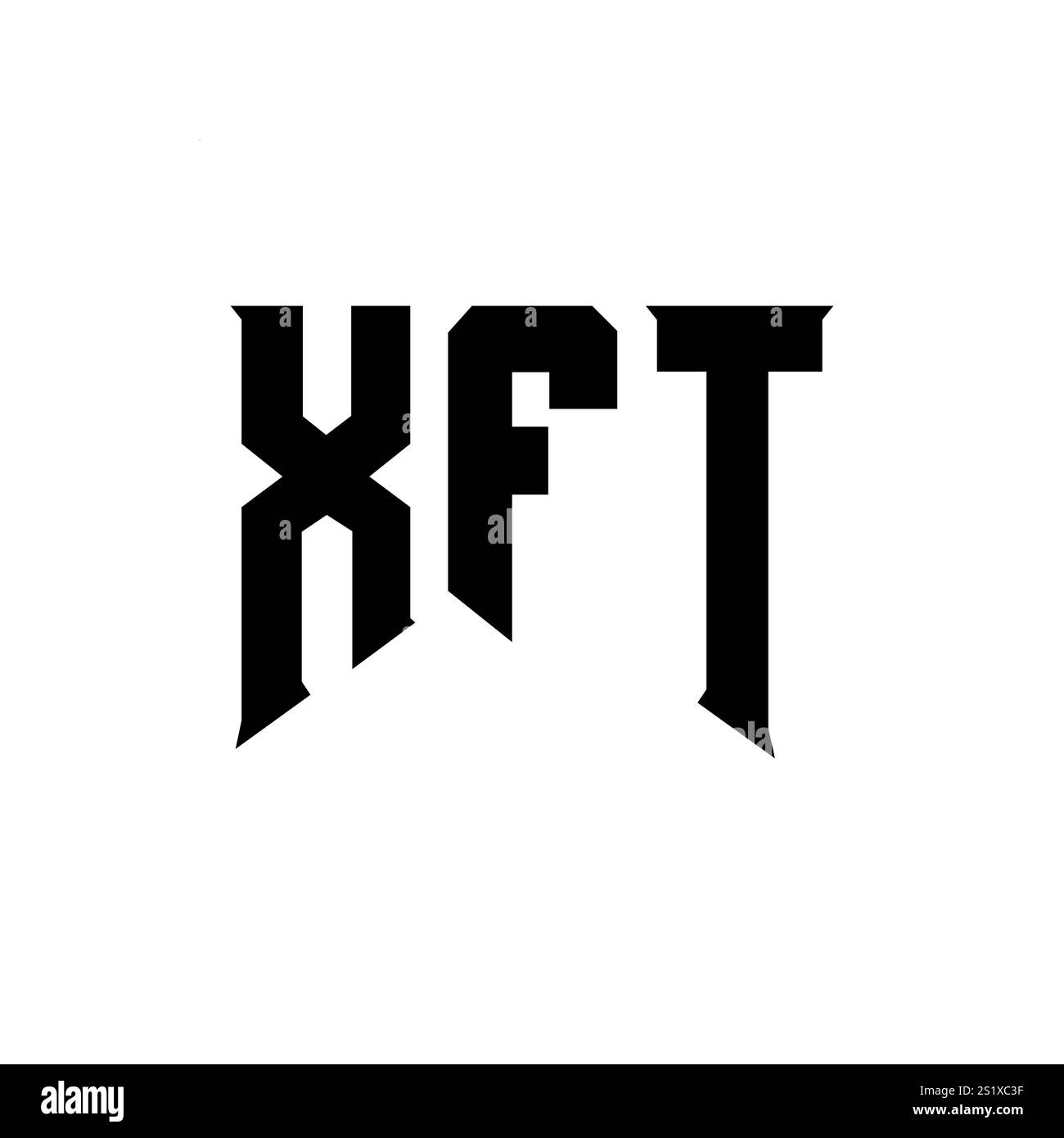 XFT letter logo design for technology company. XFT logo design black ...