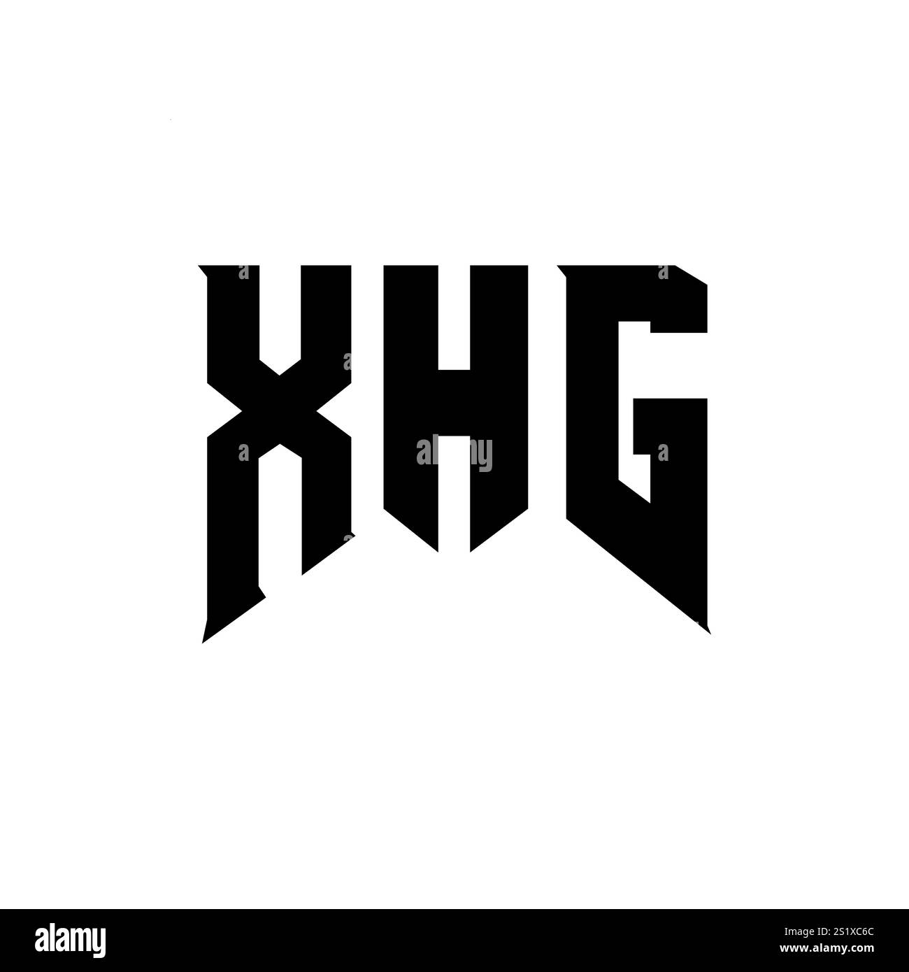 XHG letter logo design for technology company. XHG logo design black ...