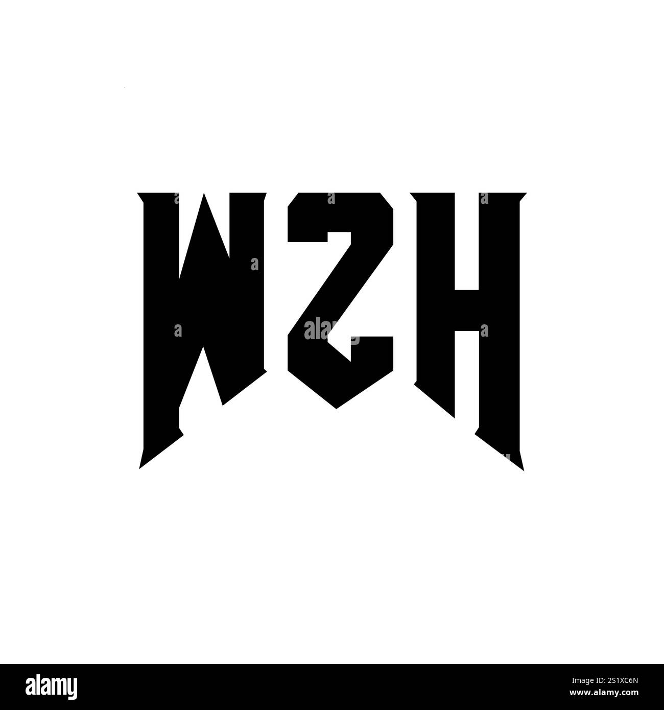WZH letter logo design for technology company. WZH logo design black ...