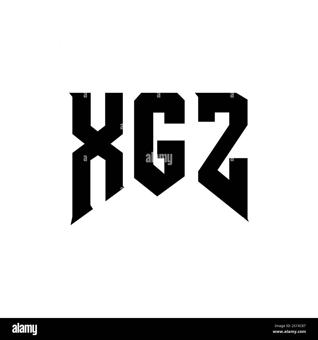 XGZ letter logo design for technology company. XGZ logo design black ...