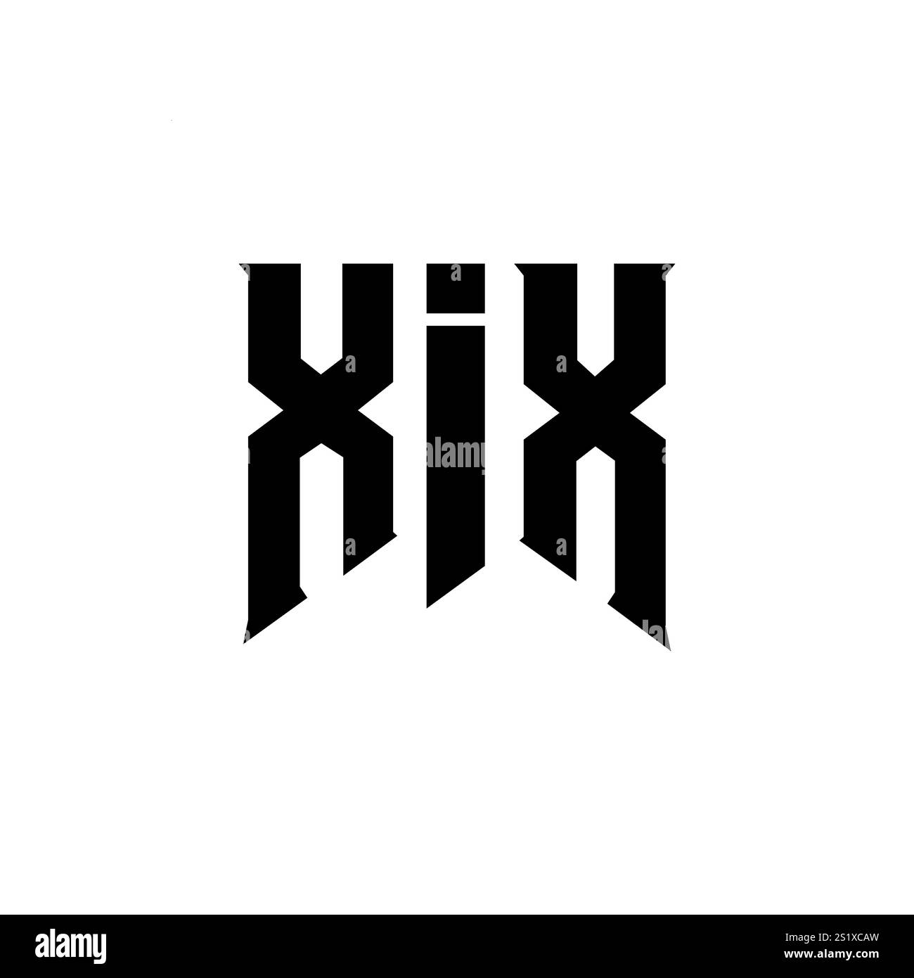 XIX letter logo design for technology company. XIX logo design black ...