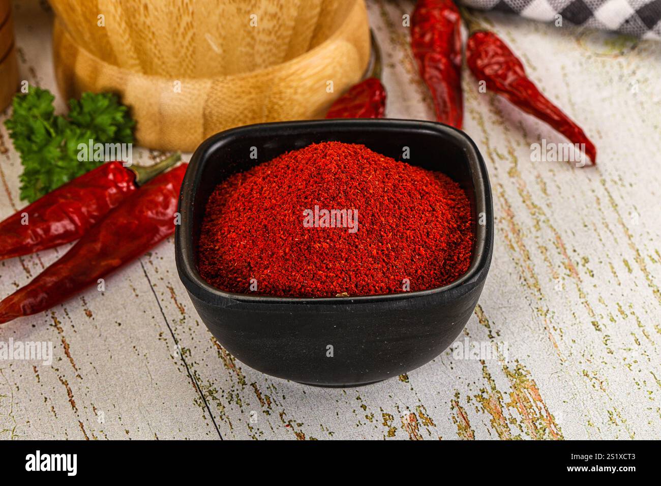 Spicy dry hot Chili powder for cooking Stock Photo - Alamy