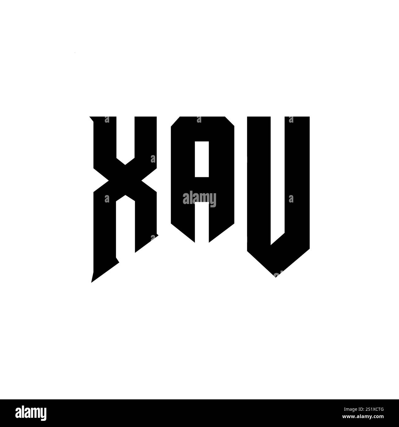 XAU letter logo design for technology company. XAU logo design black ...