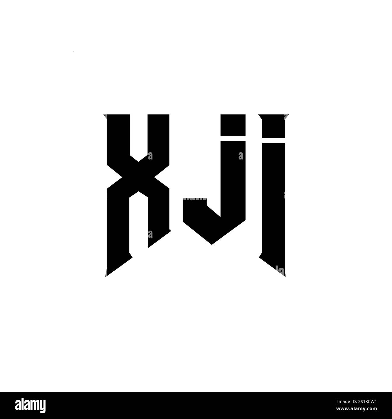 XJI letter logo design for technology company. XJI logo design black ...