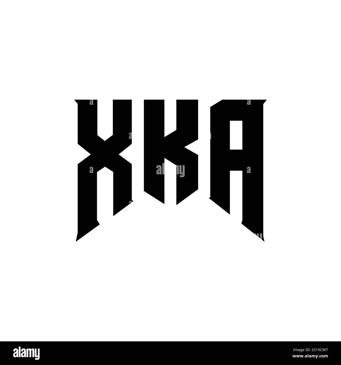 XKA letter logo design for technology company. XKA logo design black ...
