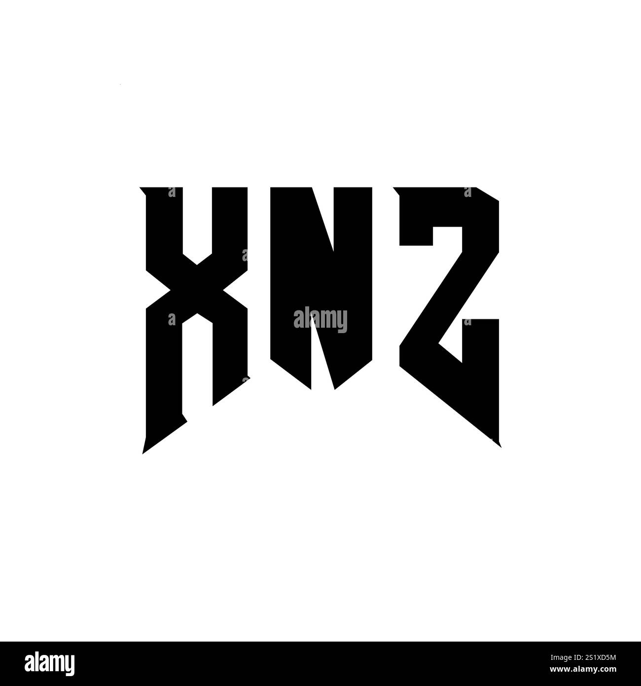 XNZ letter logo design for technology company. XNZ logo design black ...