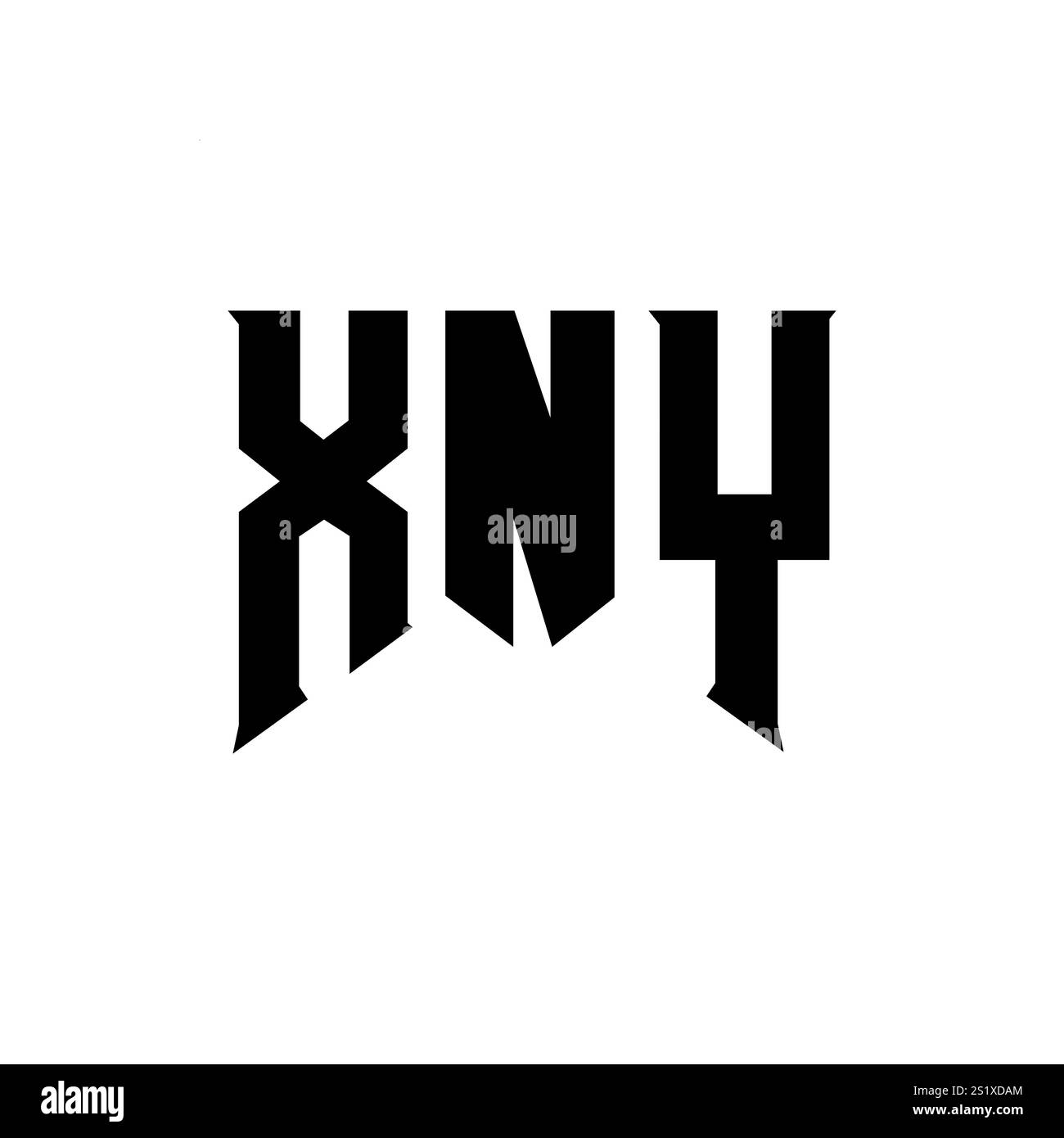 XNY letter logo design for technology company. XNY logo design black ...