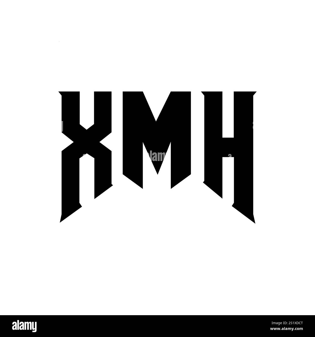 XMH letter logo design for technology company. XMH logo design black ...