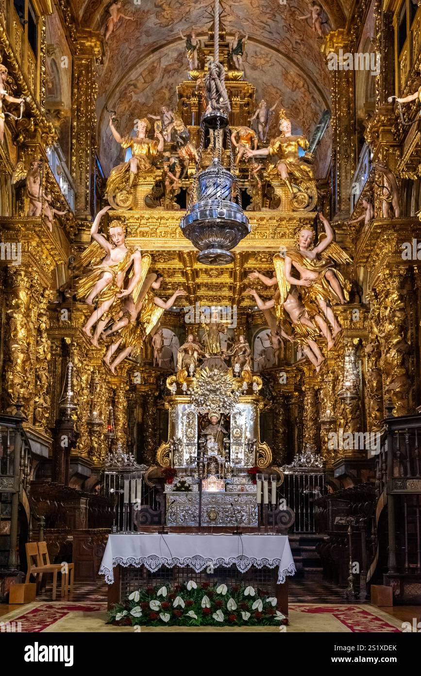 Altar and main chapel and 17th century canopy reformed during the ...