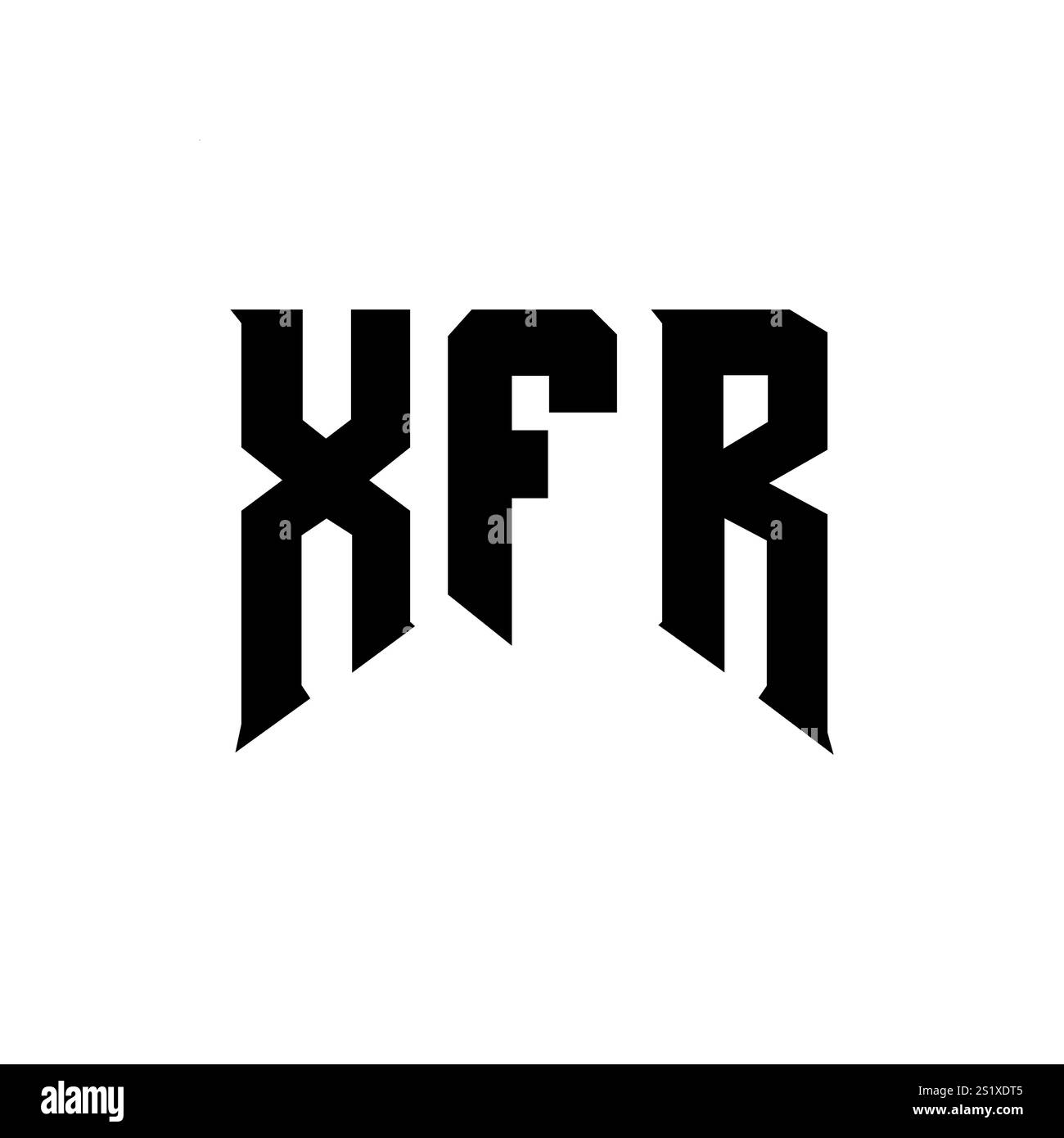 XFR letter logo design for technology company. XFR logo design black ...