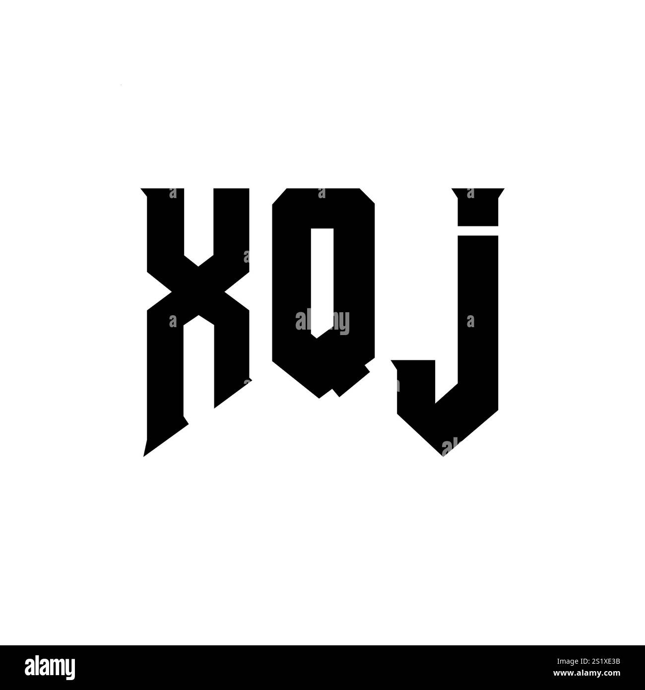 XQJ letter logo design for technology company. XQJ logo design black ...