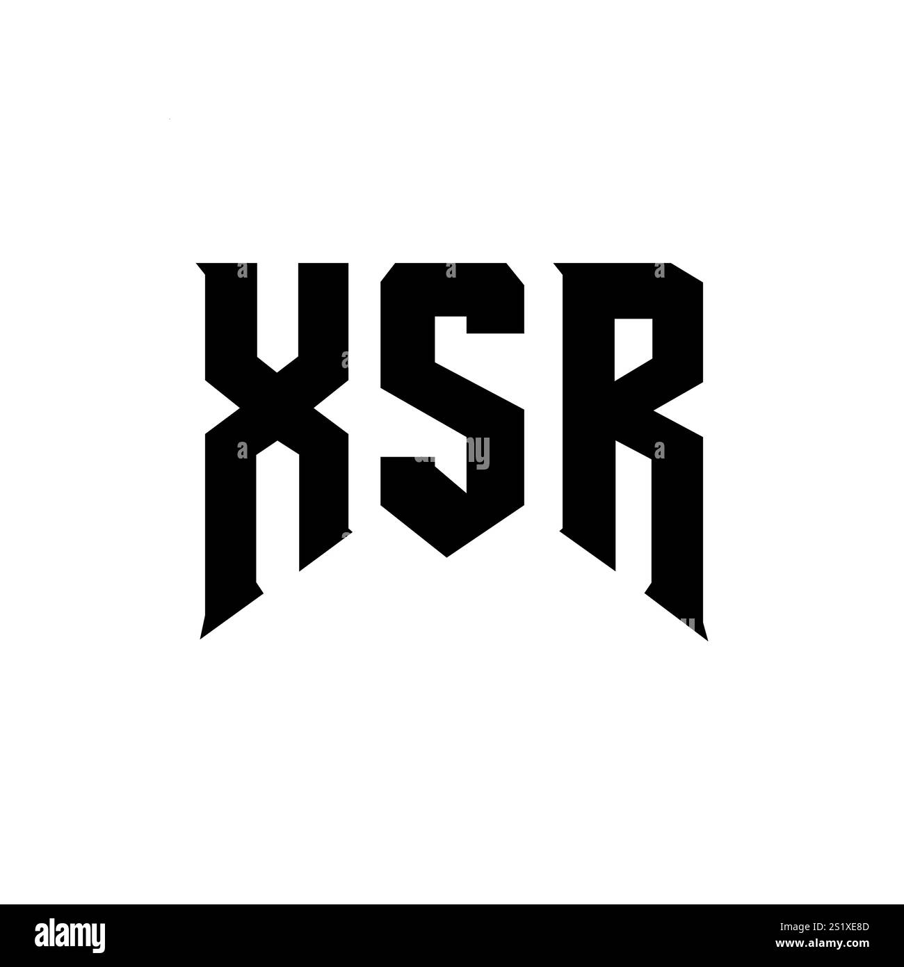 XSR letter logo design for technology company. XSR logo design black ...