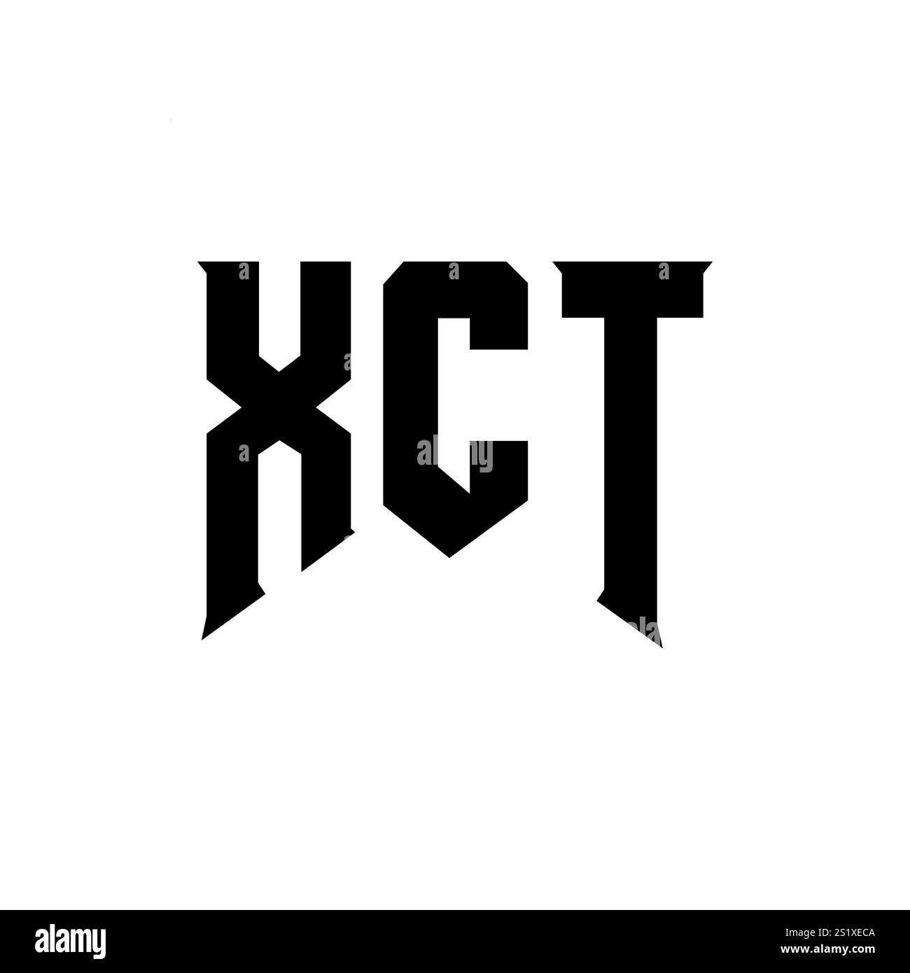XCT letter logo design for technology company. XCT logo design black and white color combination ...