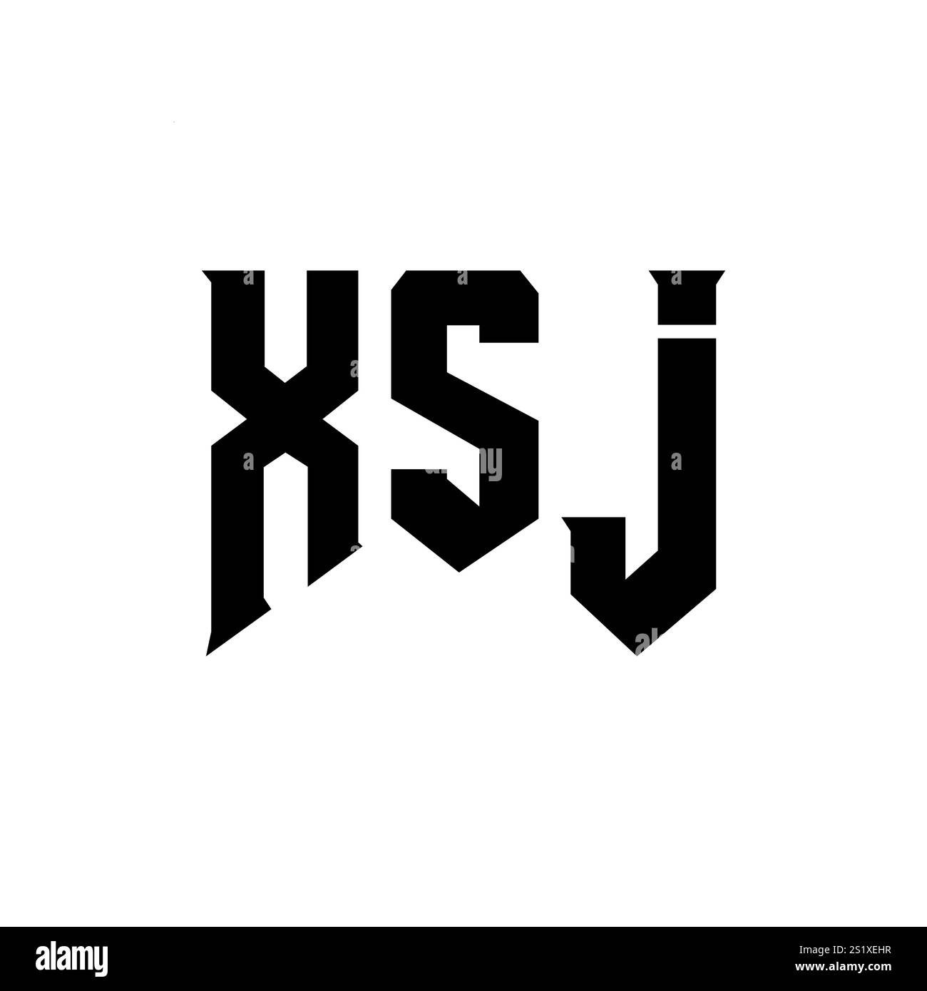 XSJ letter logo design for technology company. XSJ logo design black ...