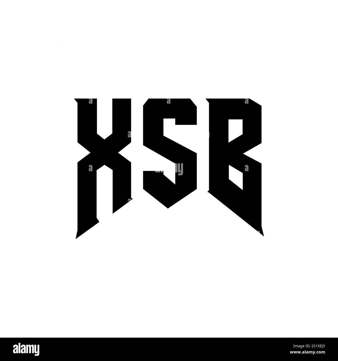 XSB letter logo design for technology company. XSB logo design black and white color combination ...