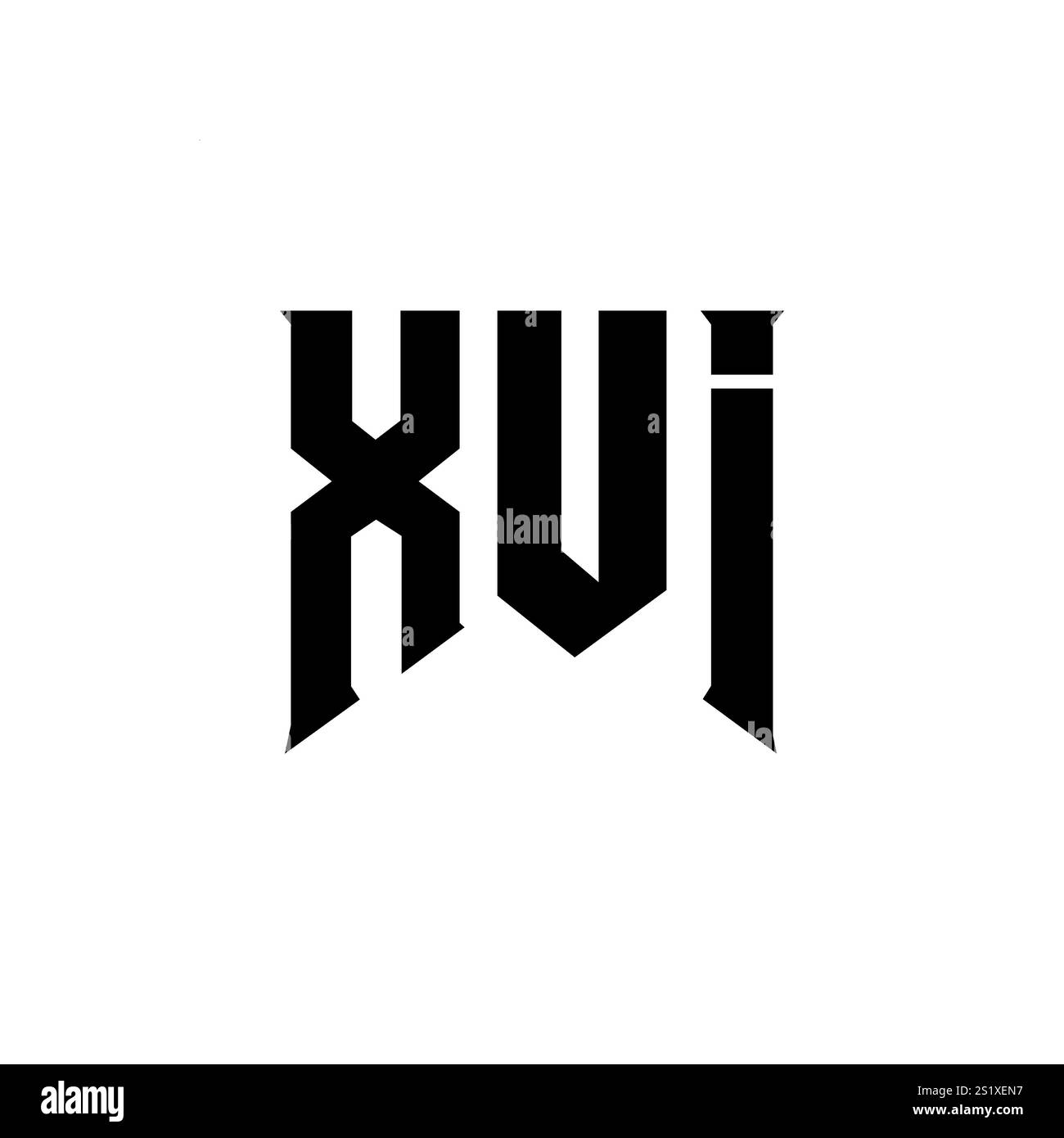 XUI letter logo design for technology company. XUI logo design black ...