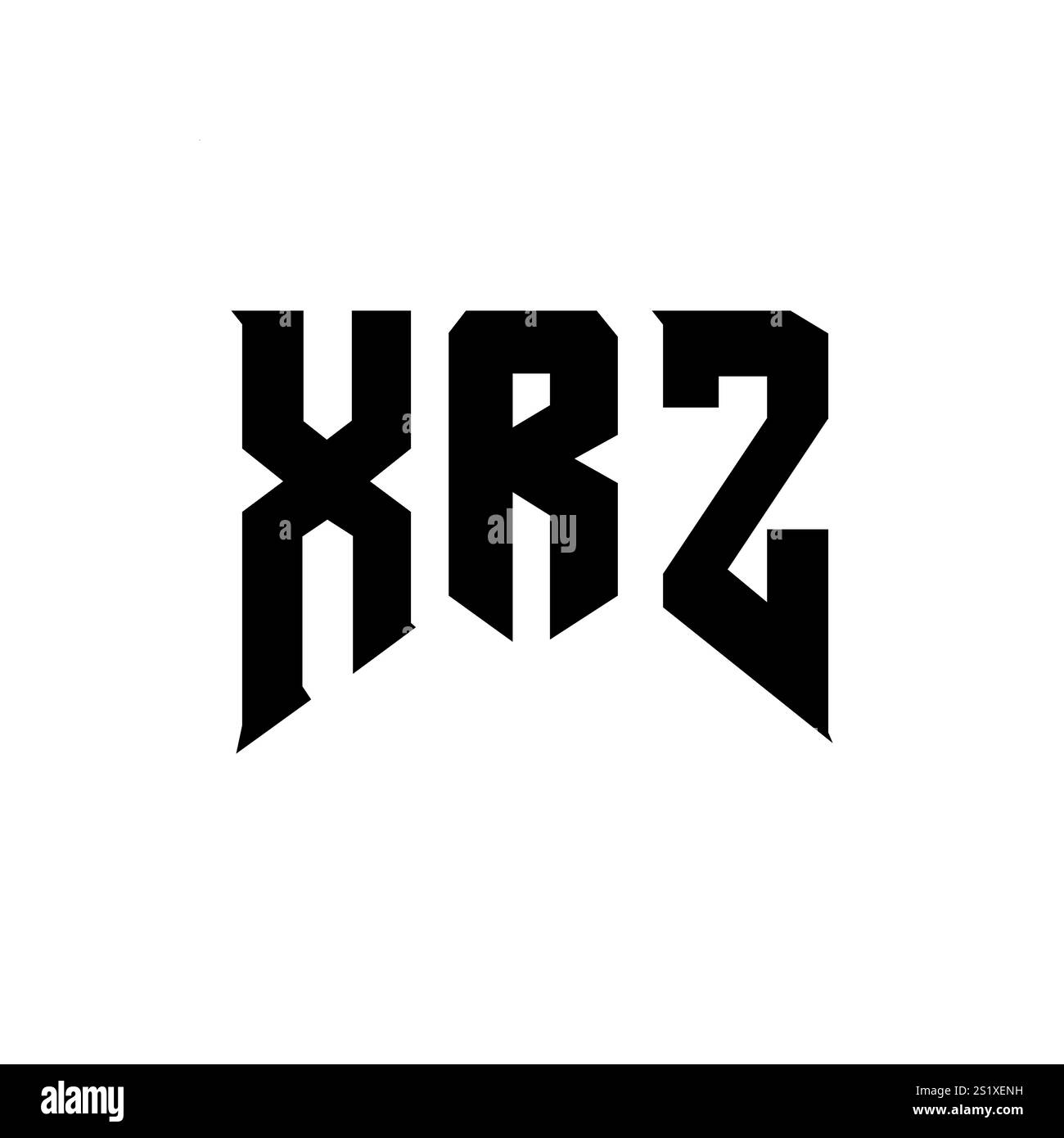 XRZ letter logo design for technology company. XRZ logo design black ...