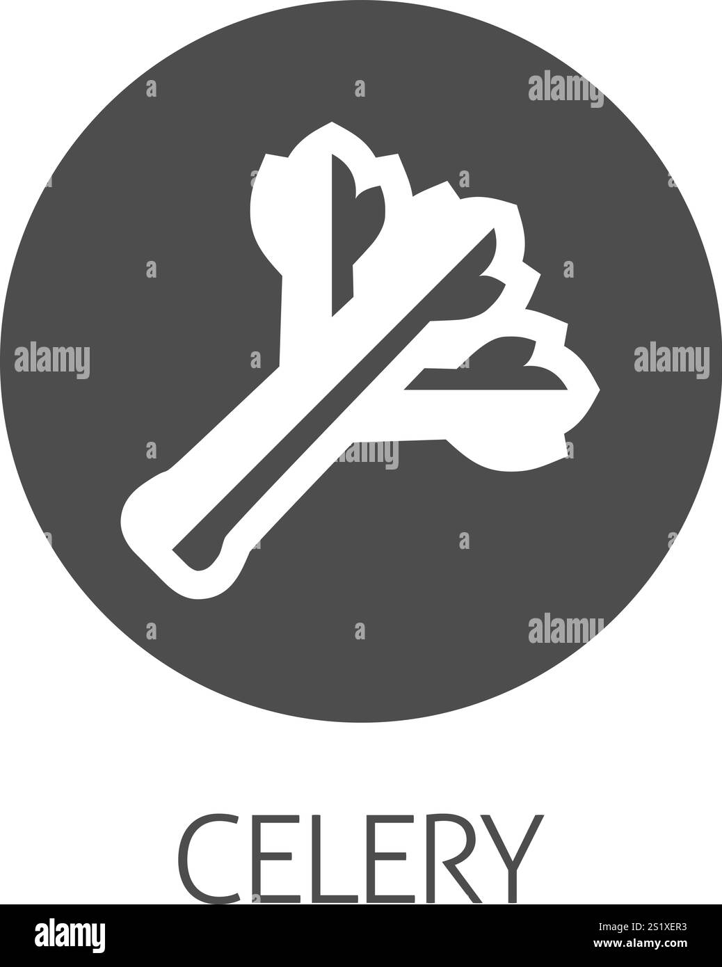 Celery Vegetable Food Allergen Icon Concept Stock Vector Image & Art ...