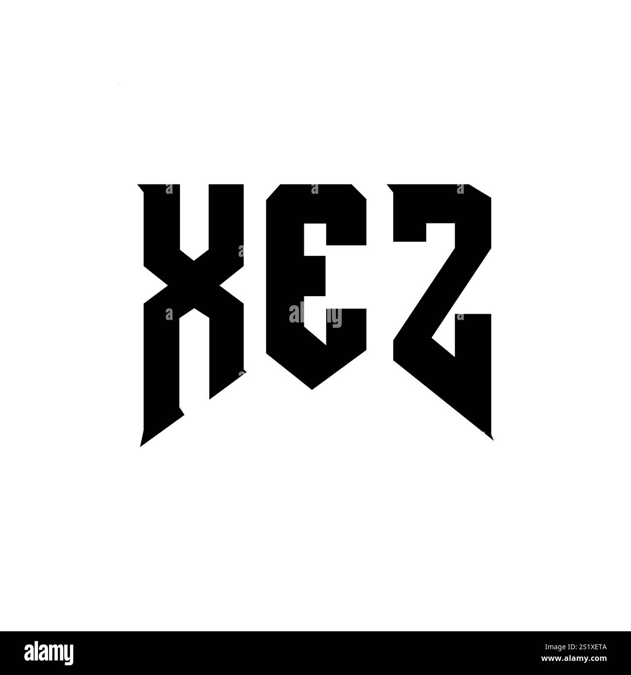 XEZ letter logo design for technology company. XEZ logo design black ...