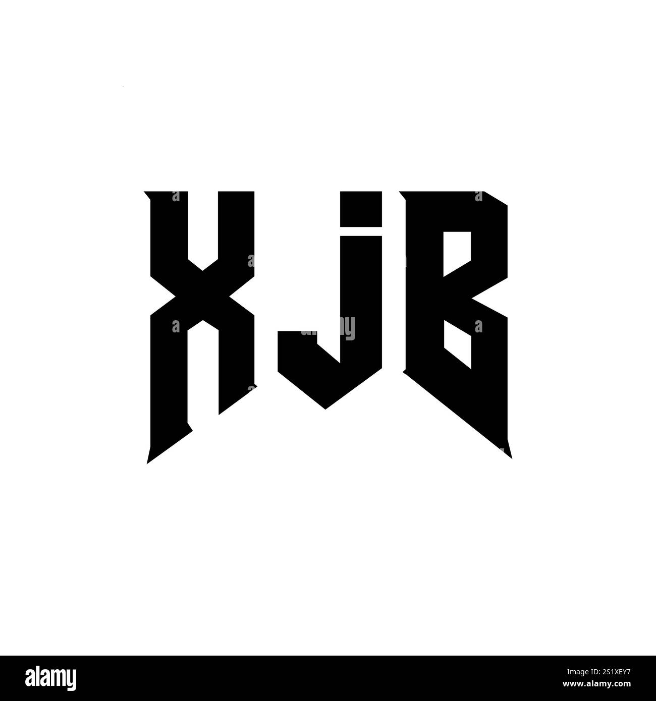 XJB letter logo design for technology company. XJB logo design black ...