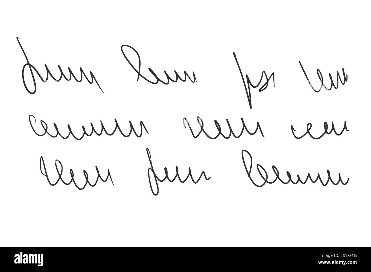 Handwritten scribble letter. Freehand indecipherable text note ...