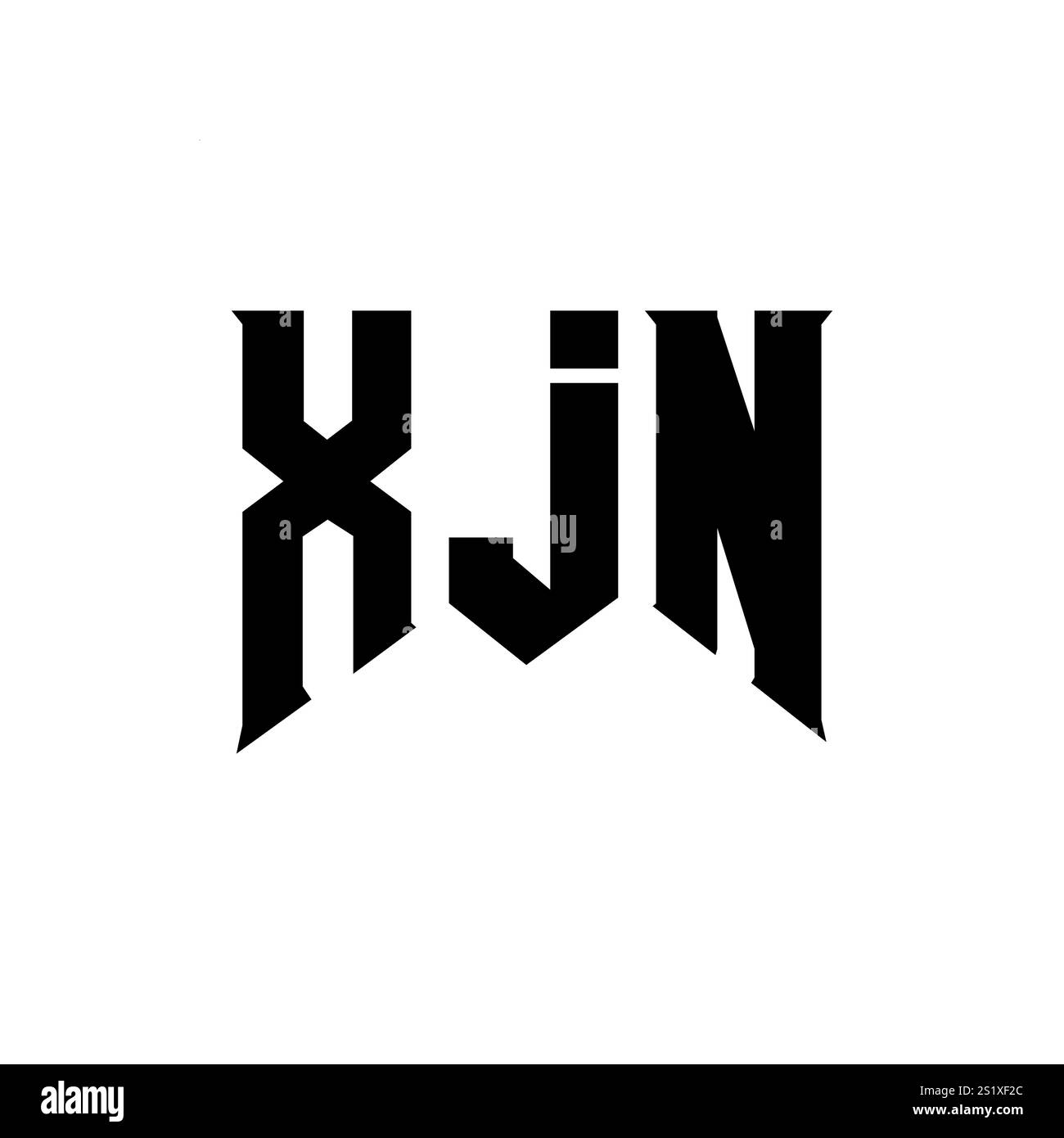 XJN letter logo design for technology company. XJN logo design black ...