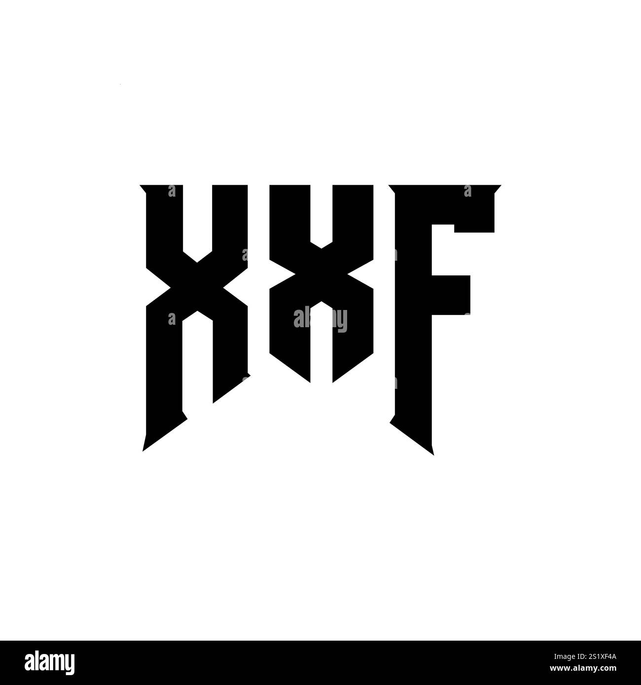 XXF letter logo design for technology company. XXF logo design black ...