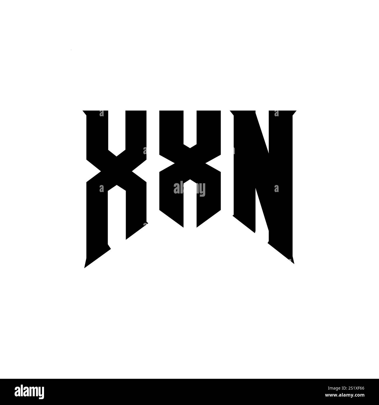 XXN letter logo design for technology company. XXN logo design black and white color combination ...