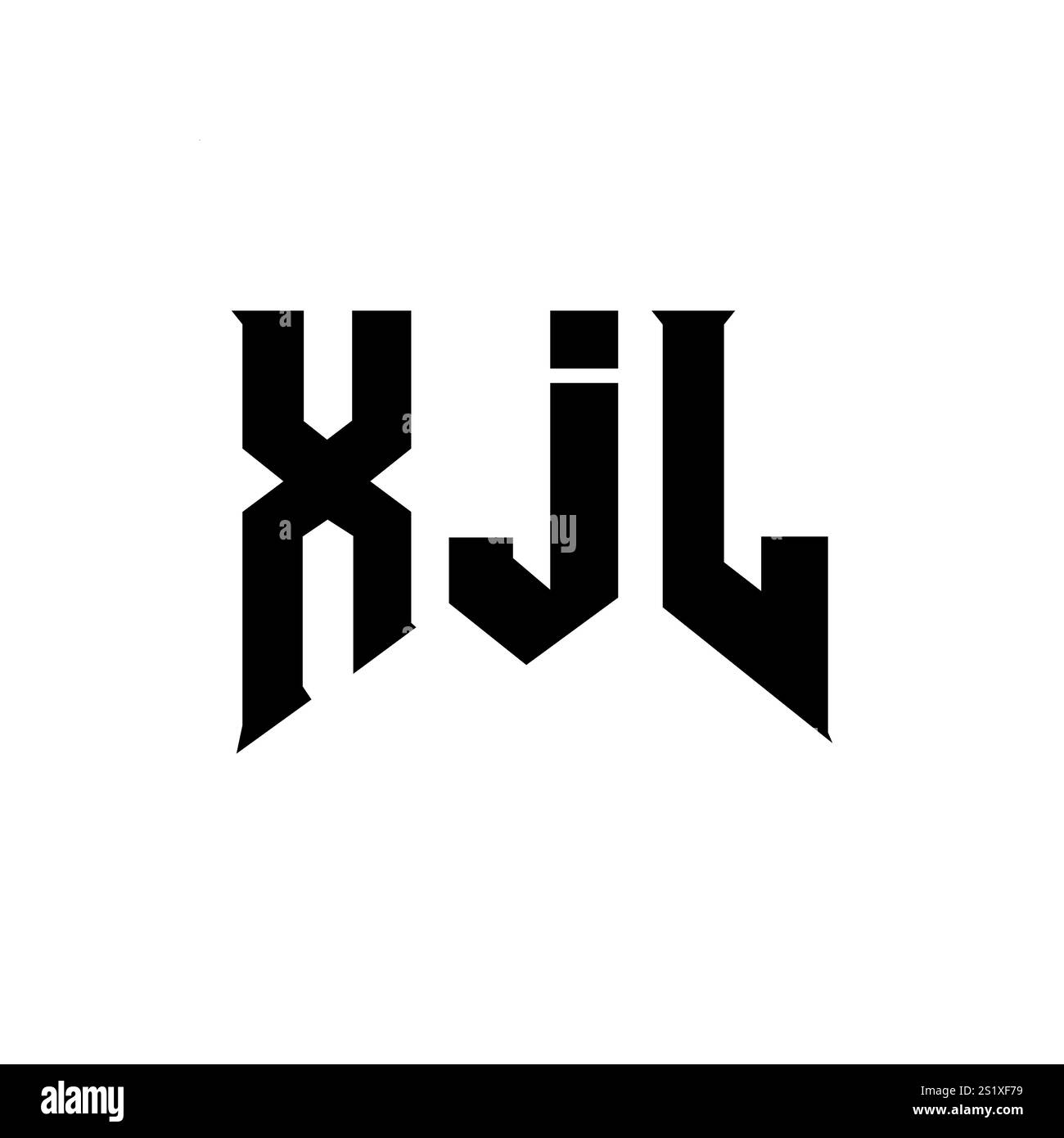 XJL letter logo design for technology company. XJL logo design black ...