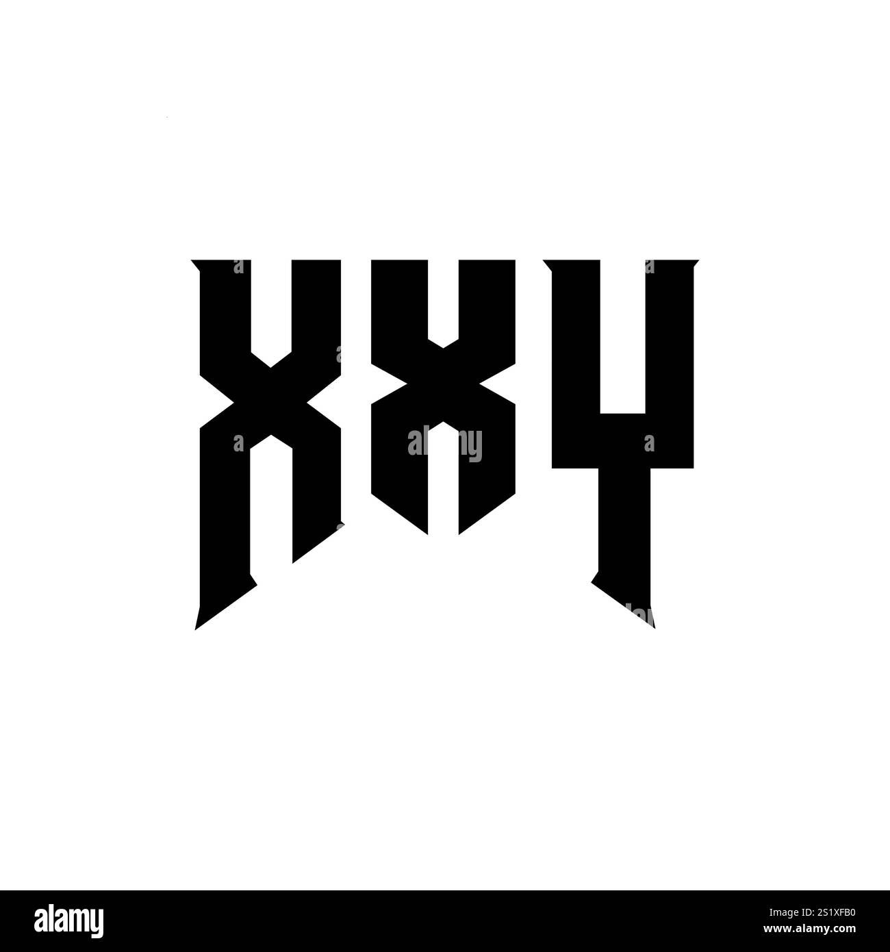 XXY letter logo design for technology company. XXY logo design black and white color combination ...