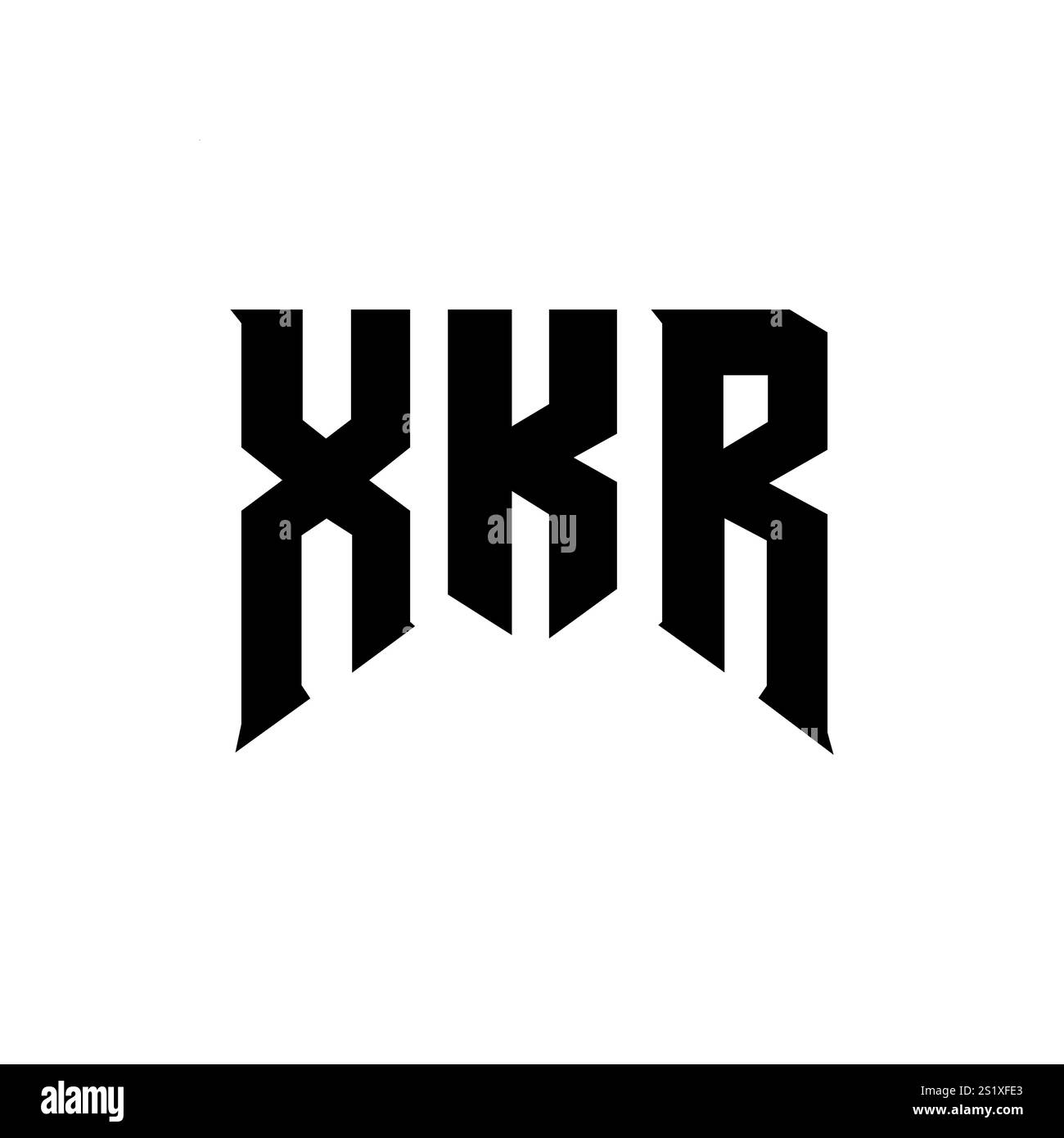 XKR letter logo design for technology company. XKR logo design black ...
