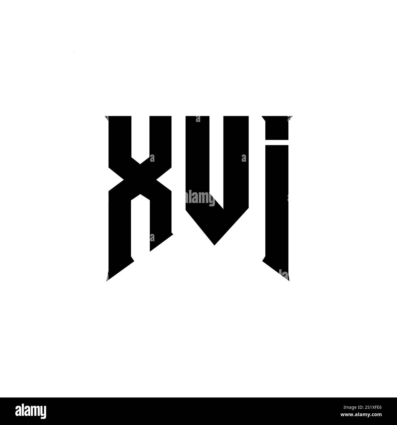 XVI letter logo design for technology company. XVI logo design black ...