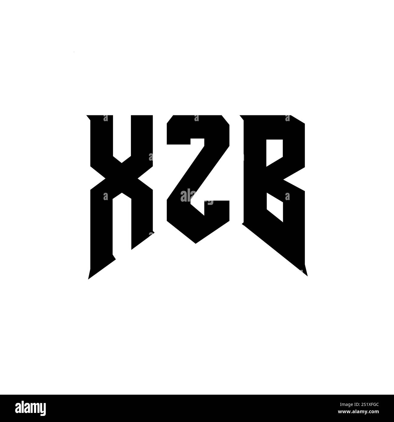 XZB letter logo design for technology company. XZB logo design black ...