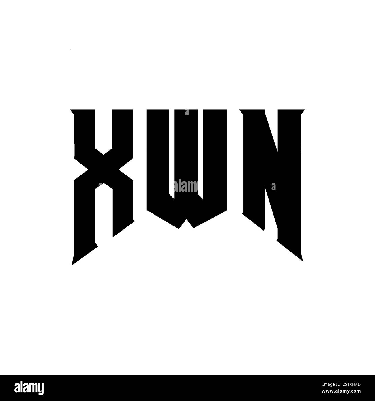 XWN letter logo design for technology company. XWN logo design black ...