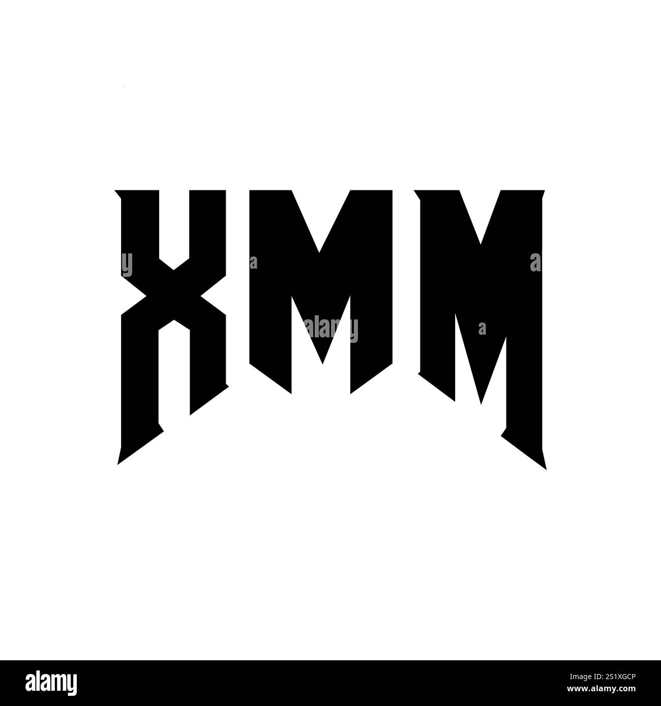 XMM letter logo design for technology company. XMM logo design black and white color combination ...