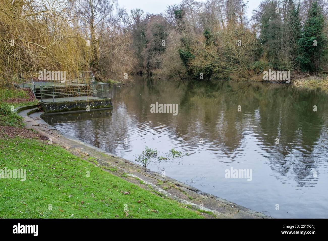 River Wensum flowing through Wensum Park, Norwich, UK Stock Photo - Alamy