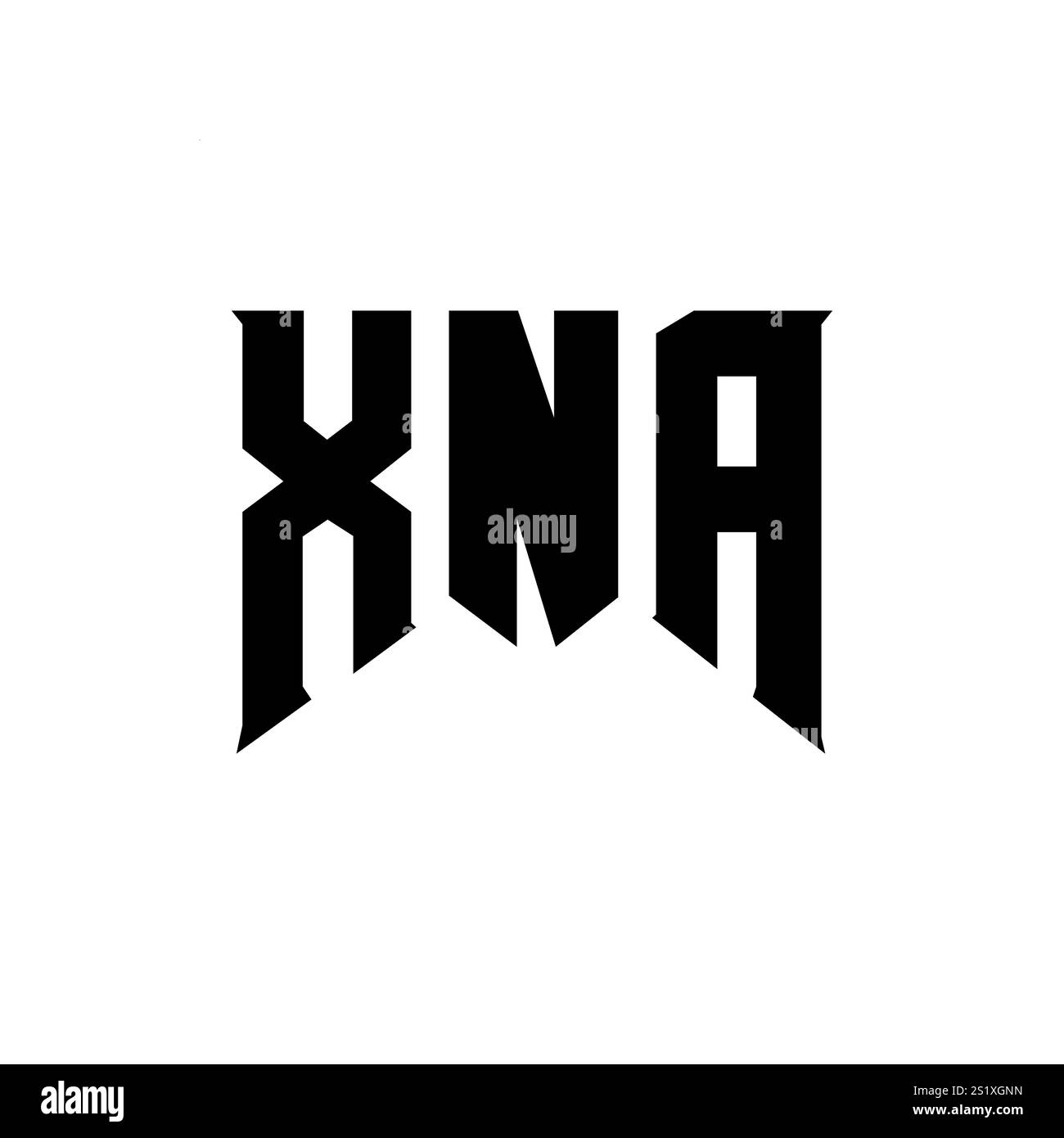 XNA letter logo design for technology company. XNA logo design black ...